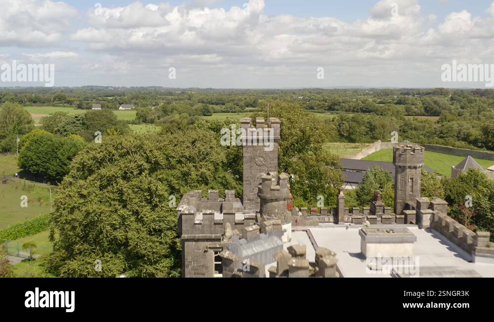 Reverse Drone Flyover of Killua Castle Revealing Details and Landscape ...