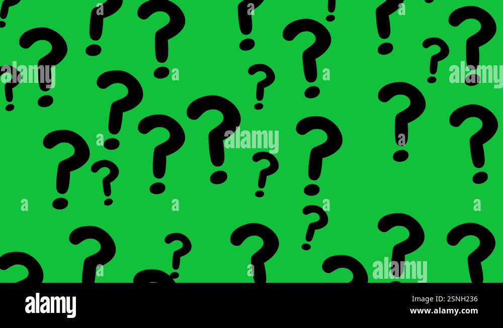 Kinetic animated animation moving question marks questioning green ...
