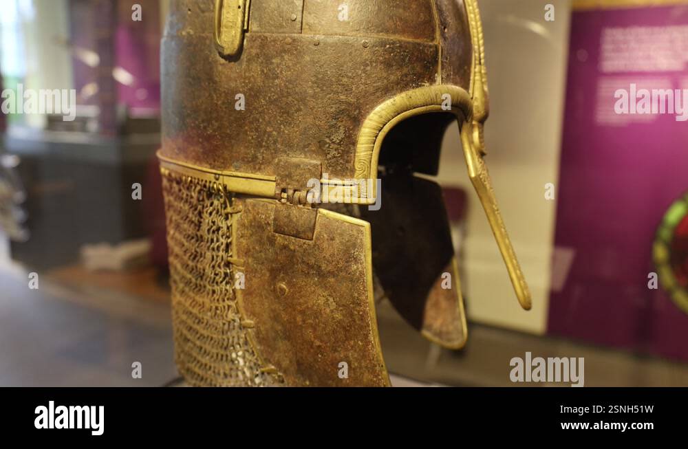 Ancient Medieval Anglo-Saxon Battle Helmet (Coppergate Helmet Stock ...