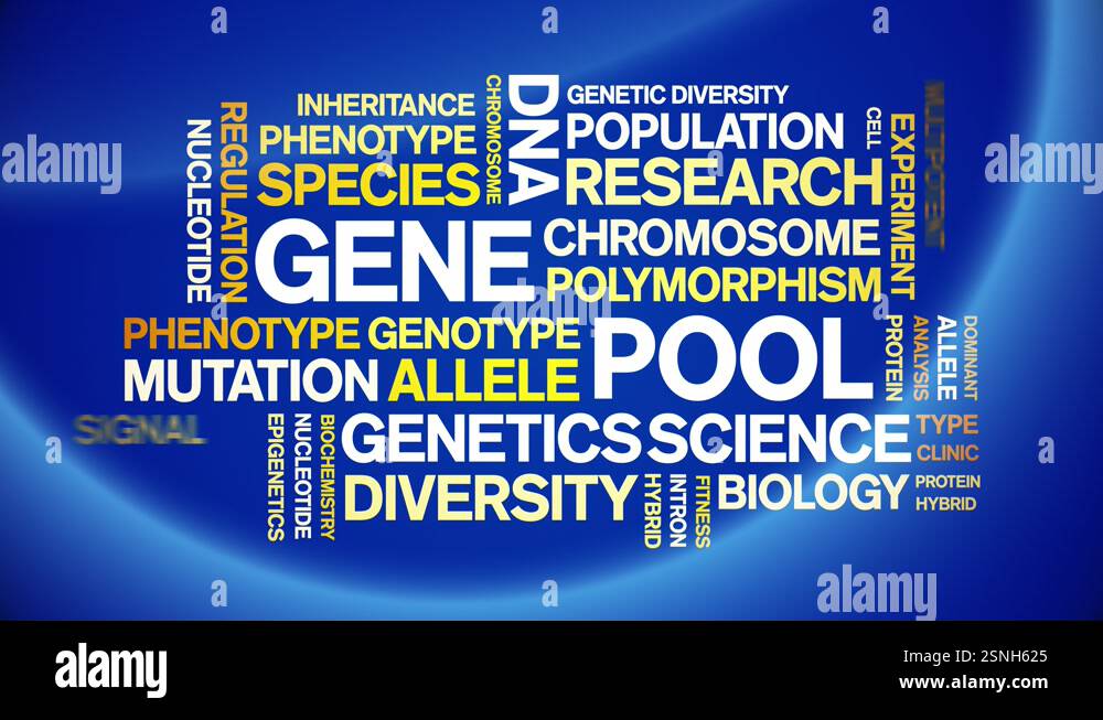 Gene Pool animated word cloud,animation tag kinetic typography seamless ...