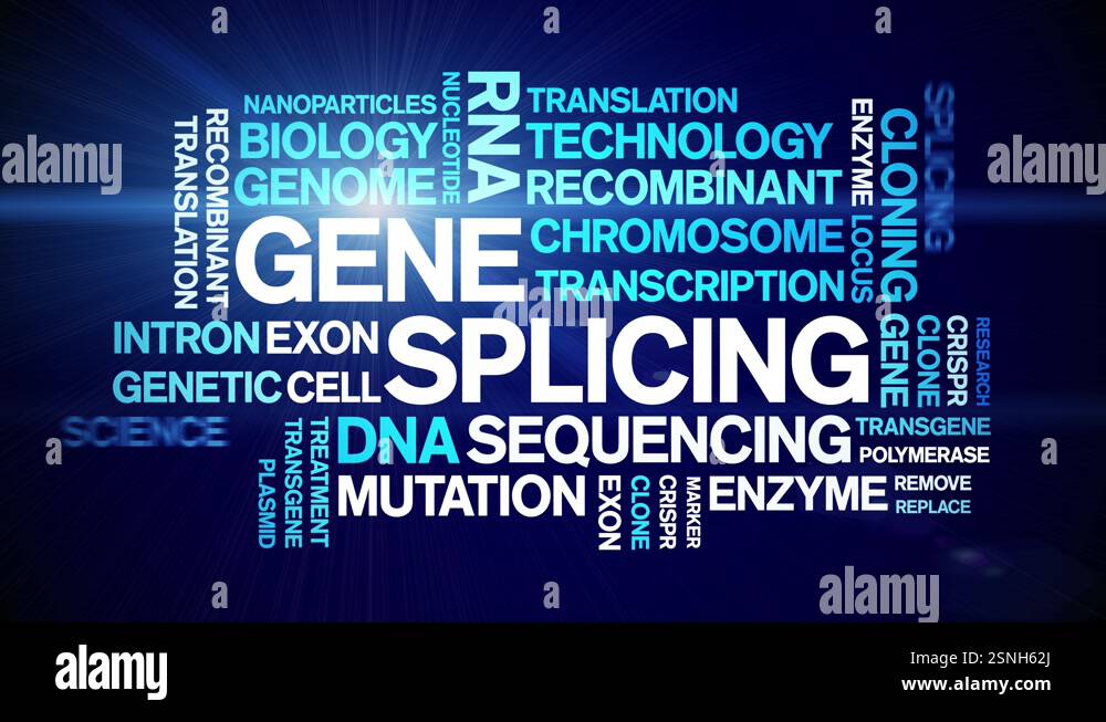 Gene Splicing animated word cloud,animation kinetic typography seamless ...