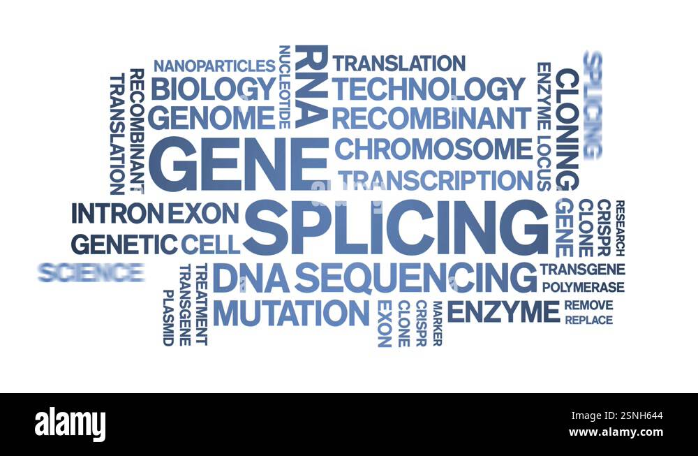 Gene Splicing animated word cloud,animation kinetic typography seamless ...