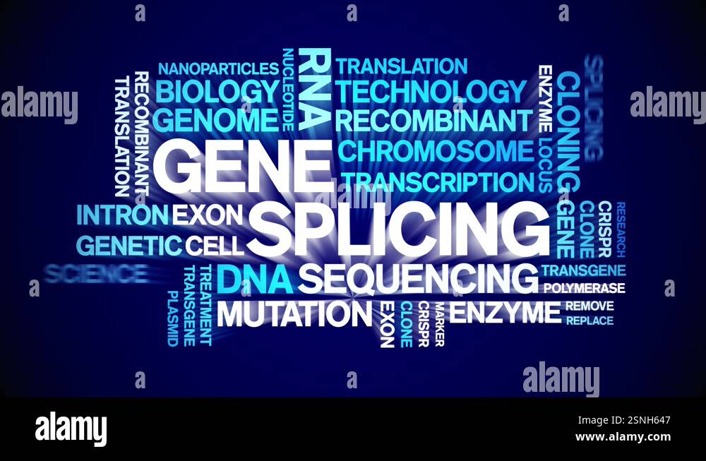Gene Splicing animated word cloud,animation kinetic typography seamless ...