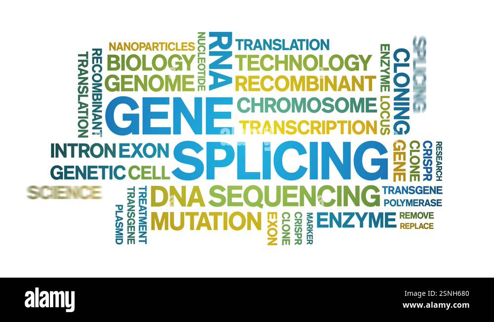 Gene Splicing animated word cloud,animation kinetic typography seamless ...