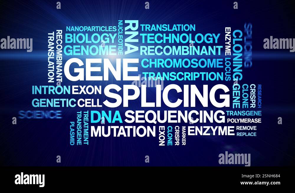 Gene Splicing animated word cloud,animation kinetic typography seamless ...