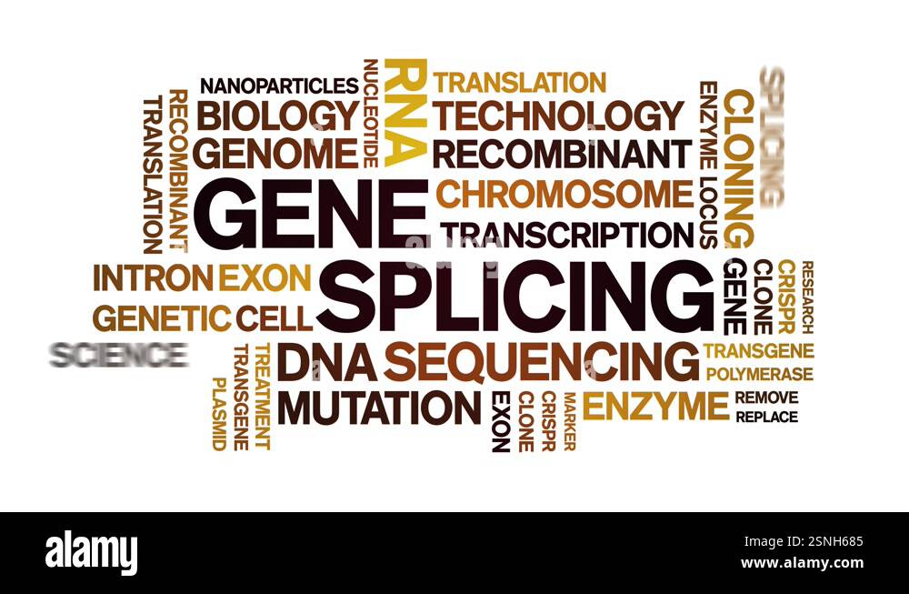 Gene Splicing animated word cloud,animation kinetic typography seamless ...