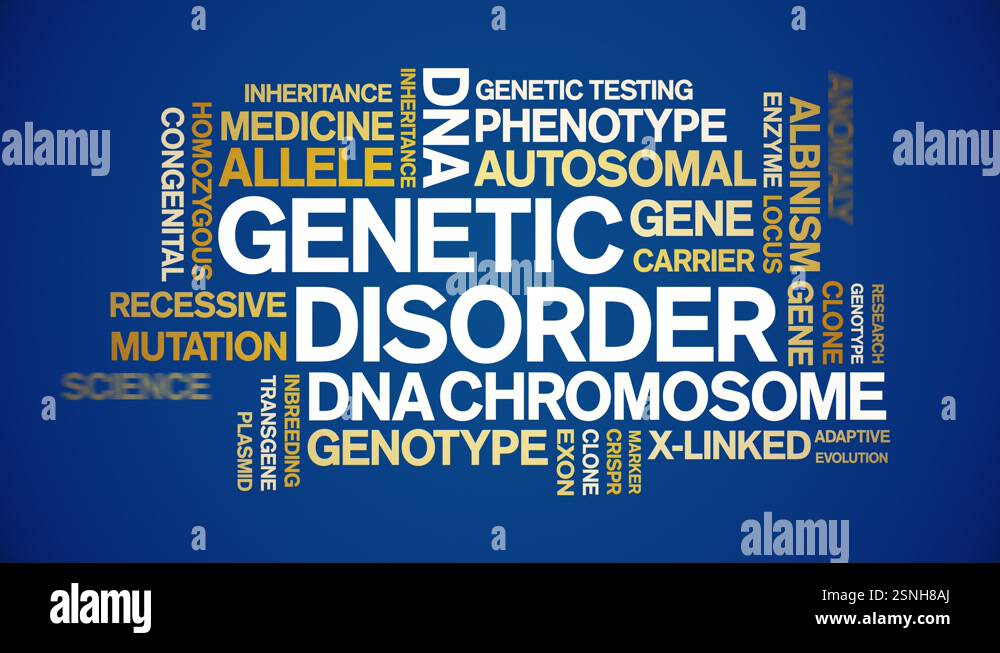Genetic Disorder animated word cloud,animation kinetic typography ...