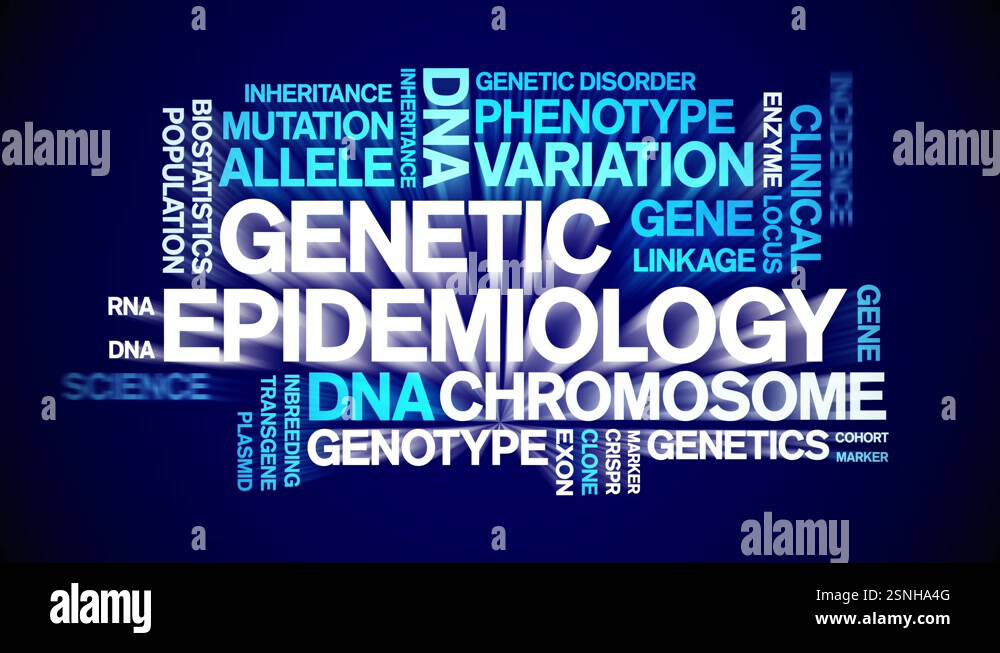 Genetic Epidemiology animated word cloud,animation kinetic typography ...