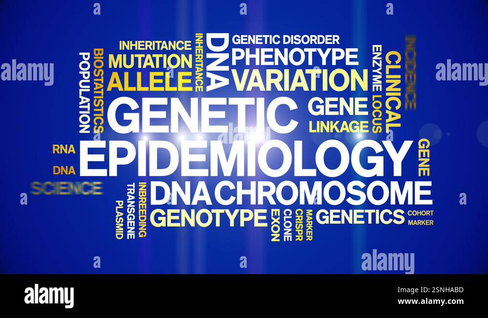 Genetic Epidemiology animated word cloud,animation kinetic typography ...