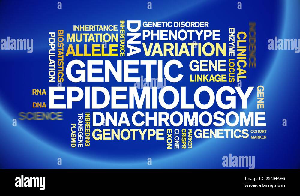 Genetic Epidemiology animated word cloud,animation kinetic typography ...