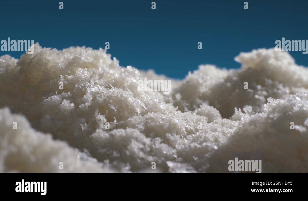 Pulp of white bread looking like clouds. Complex surface texture. Macro ...