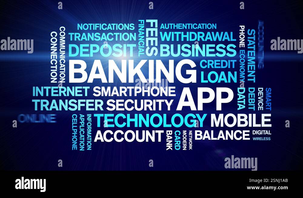 Banking App animated word cloud,animation tag kinetic typography ...