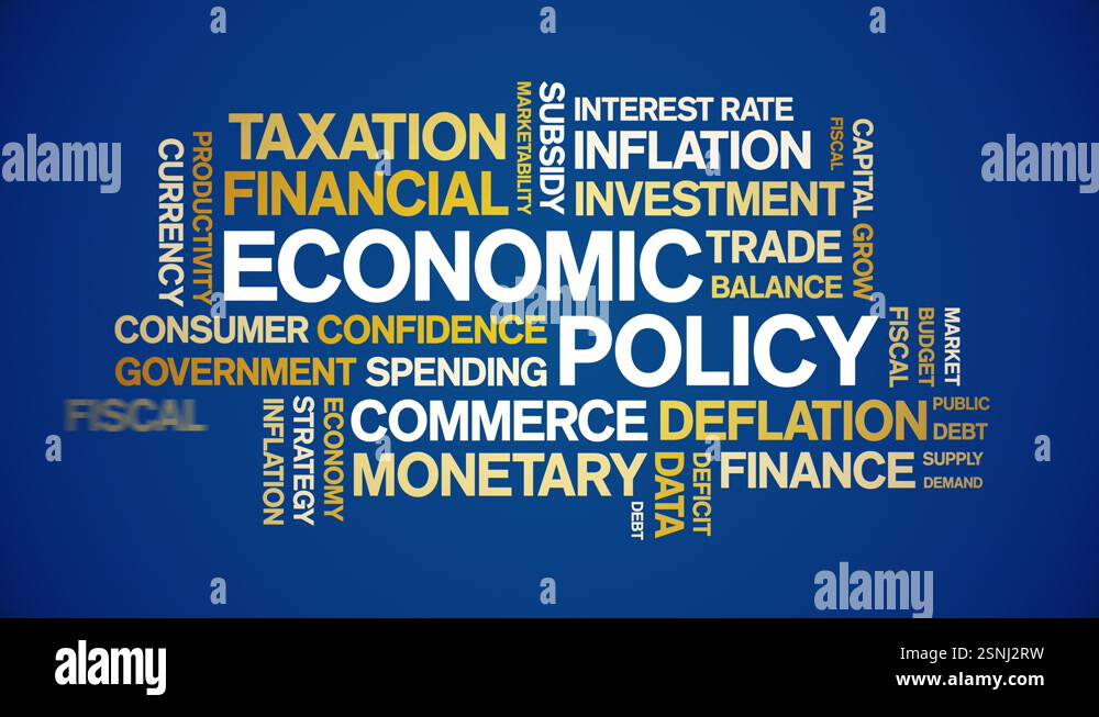Economic Policy animated word cloud,animation kinetic typography ...
