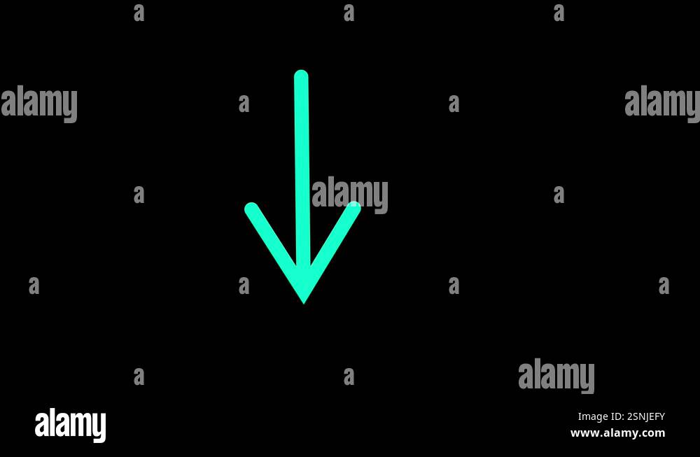 Down arrow icon animated video Stock Video Footage - Alamy