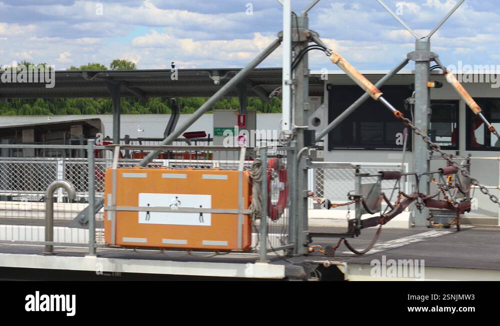 Cable Ferry Crossing the Murray River in South Australia Stock Video ...