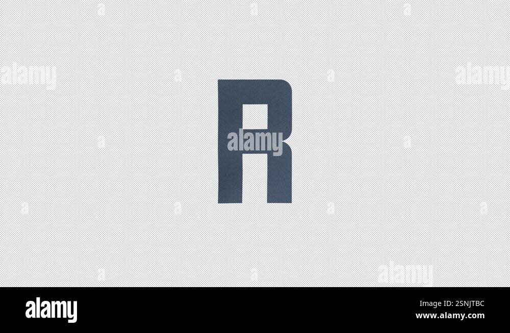 Scroll Letter R. Rolling Letter. Transparent Background. Alpha Channel ...