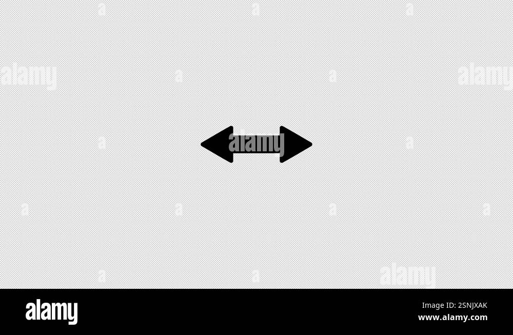 Dimension measurement arrow graphic animation. Alpha channel Stock ...