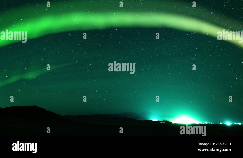 Aurora and Milky Way Revealed Above Mountains Loop 8K Stock Video Footage - Alamy