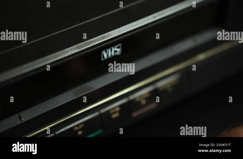 Inserting VHS Videotape With Childhood Memories Camera Recording Into ...