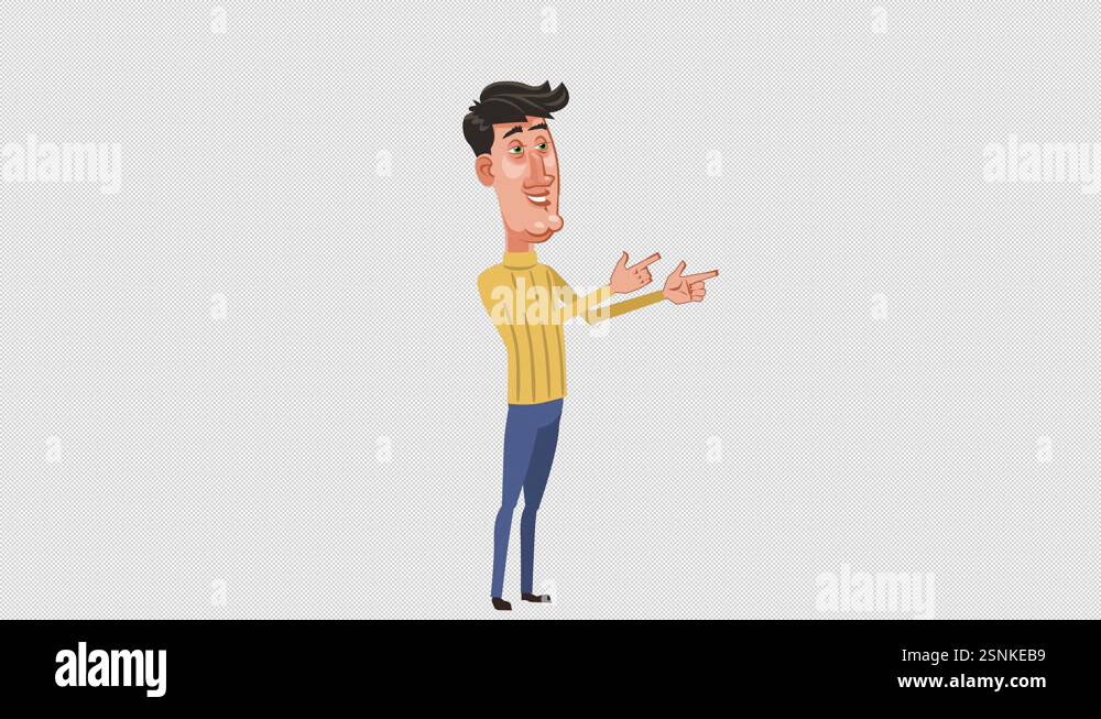 Cartoon man pointing Stock Videos & Footage - HD and 4K Video Clips - Alamy