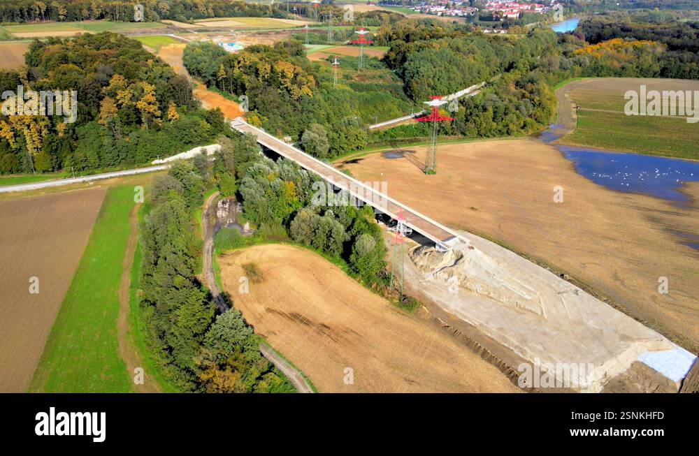 Drone 4K footage of a high voltage electricity tower in an open field ...