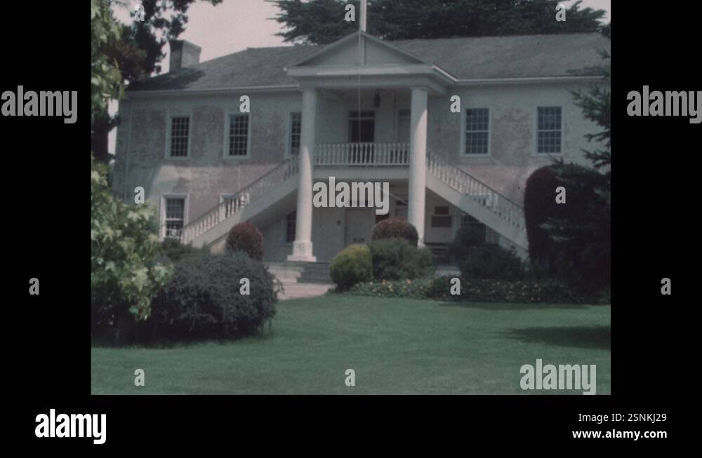 1960s: a grand mansion from the 1960s, highlighting its elegant ...