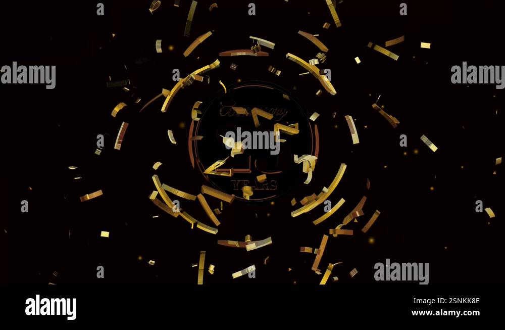 25 years anniversary symbol shatter effect green screen background ...