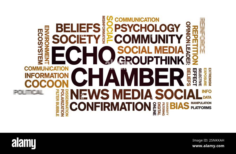Echo Chamber animated word cloud,animation tag kinetic typography ...