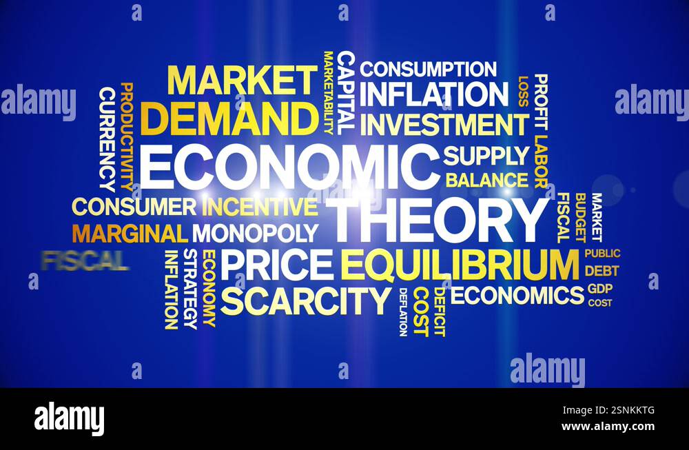 Economic Theory animated word cloud,animation kinetic typography ...