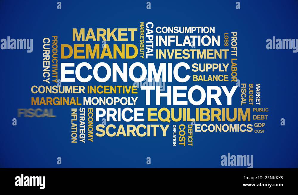 Economic Theory animated word cloud,animation kinetic typography ...