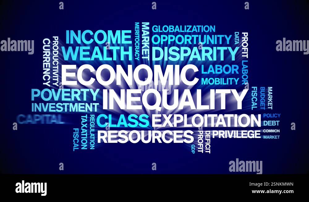 Economic inequality animated word cloud,animation kinetic typography ...