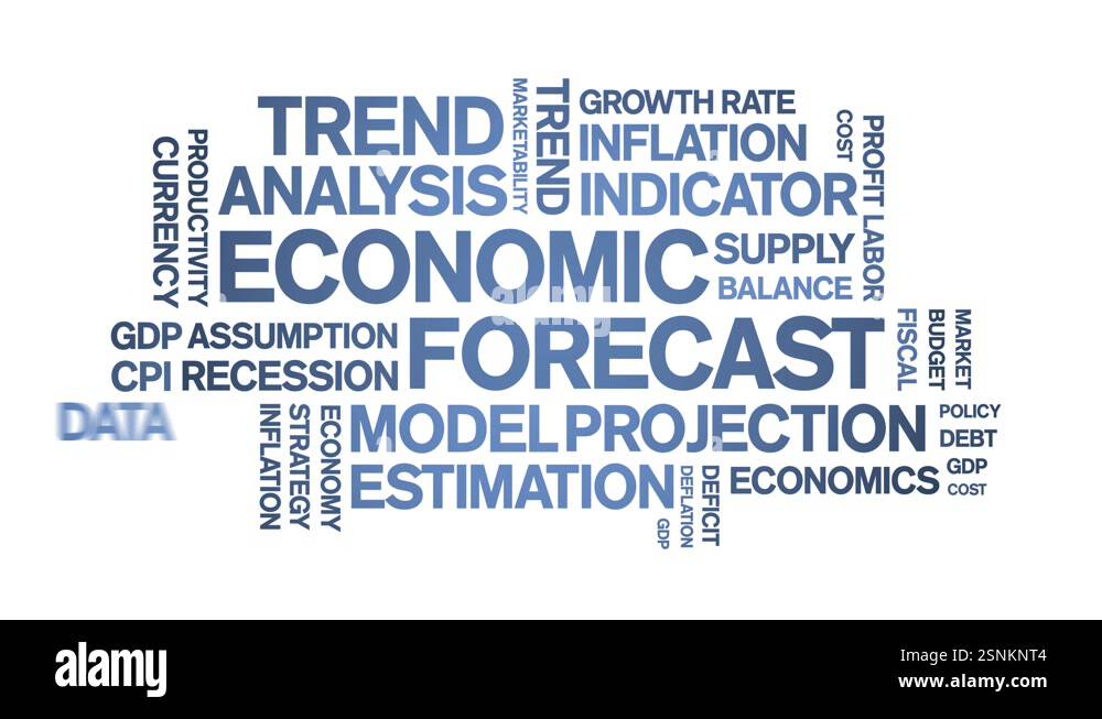 Economic Forecast animated word cloud,animation tag kinetic typography ...