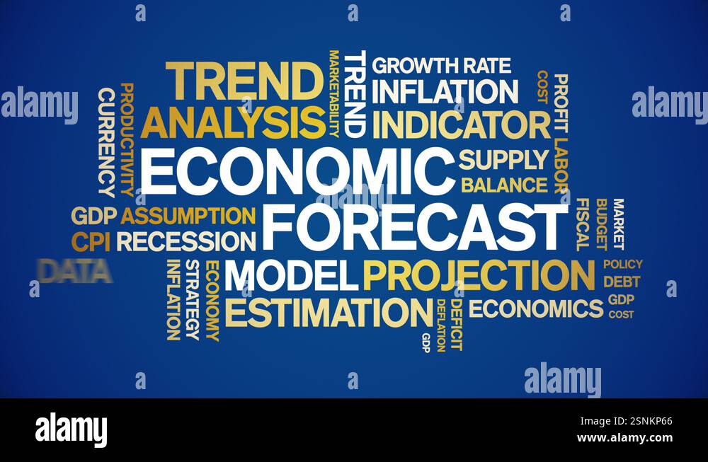 Economic Forecast animated word cloud,animation tag kinetic typography ...