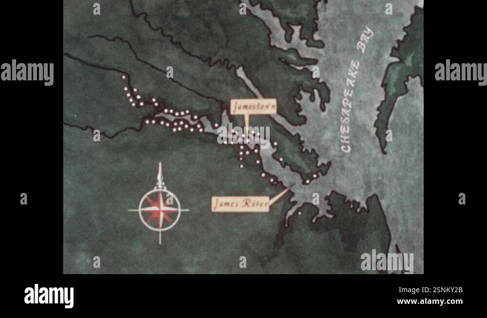 1960s: Map of Virginia, dots appear. Map of Virginia, label showing ...