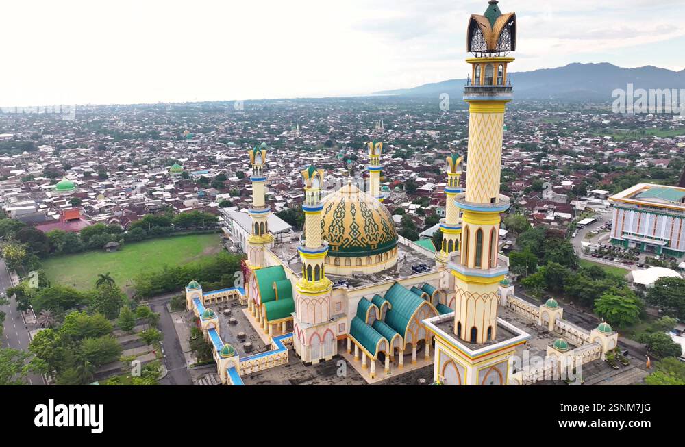 Islamic Center, Great Mosque of Mataram beautiful birds eye view ...