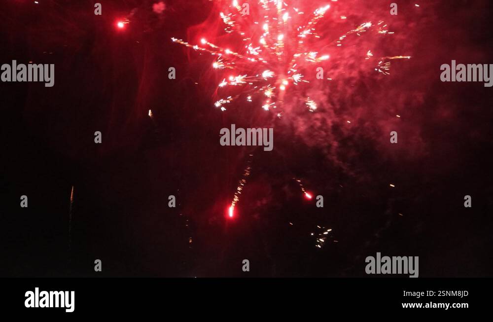 fireworks with sound, new year, celebration Stock Video Footage - Alamy