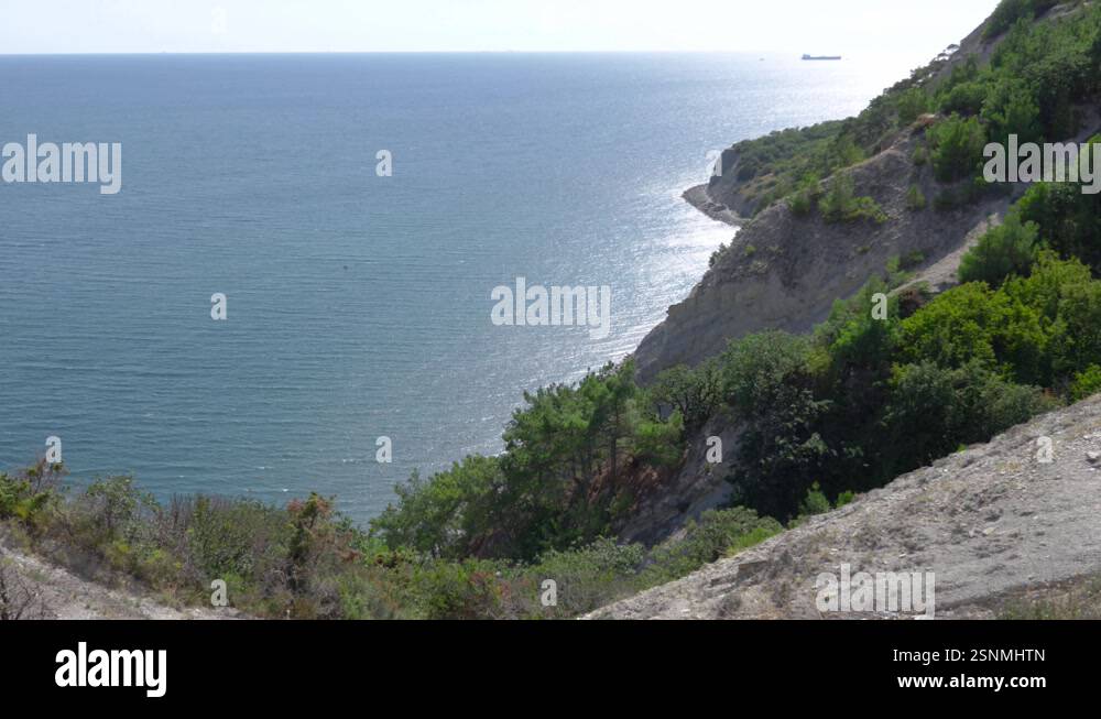 Black Sea coast of a wild beach near the Cape Idokopas, not far from ...