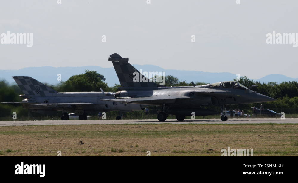 Supersonic Interceptor Jets Aligned On Runway Ready For Takeoff ...