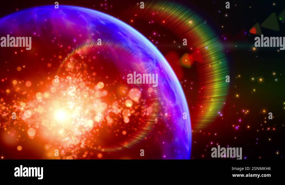Abstract fantasy motion background, shining lights and particles Stock ...
