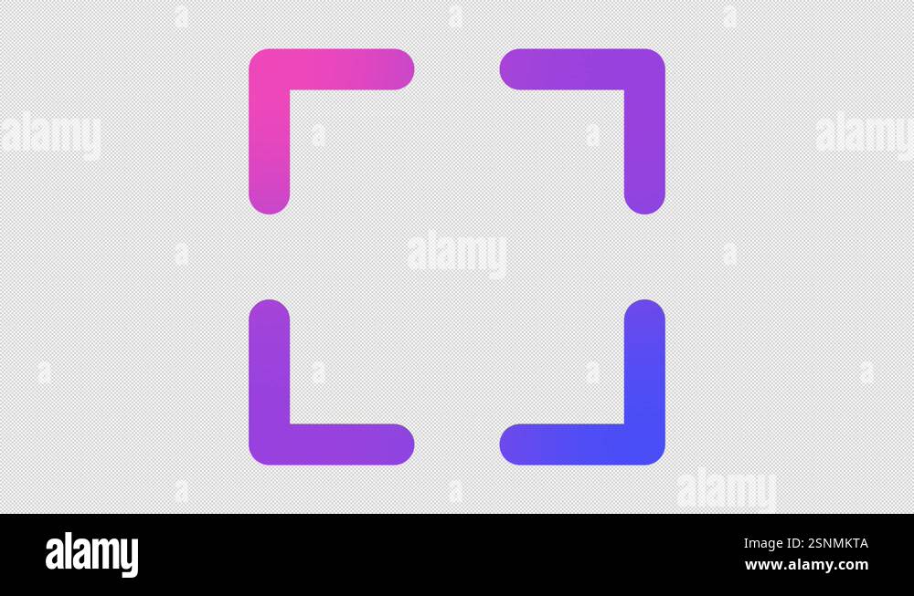 Animated enlarge gradient ui icon on transparent background with alpha ...