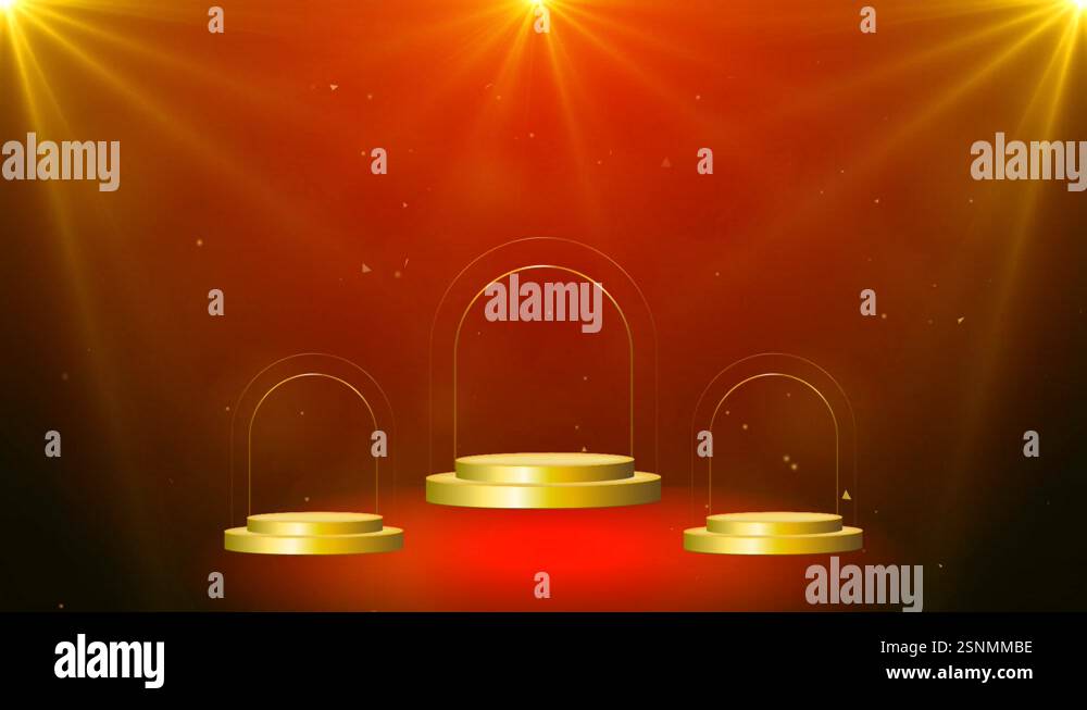 red and golden stage award spotlight effect green screen background ...
