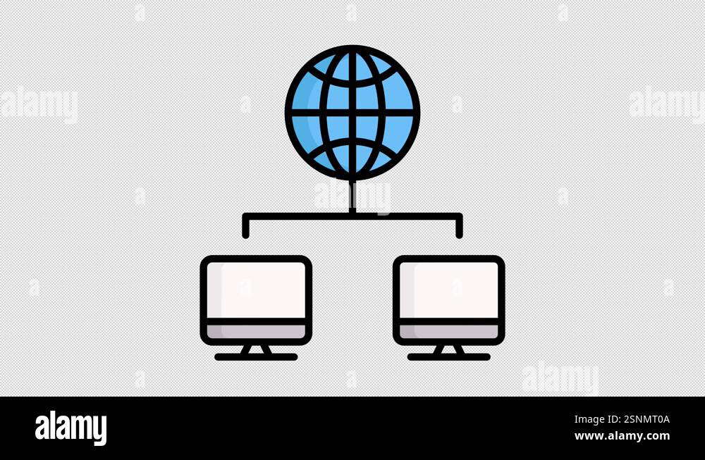 Network animated icon Stock Video Footage - Alamy