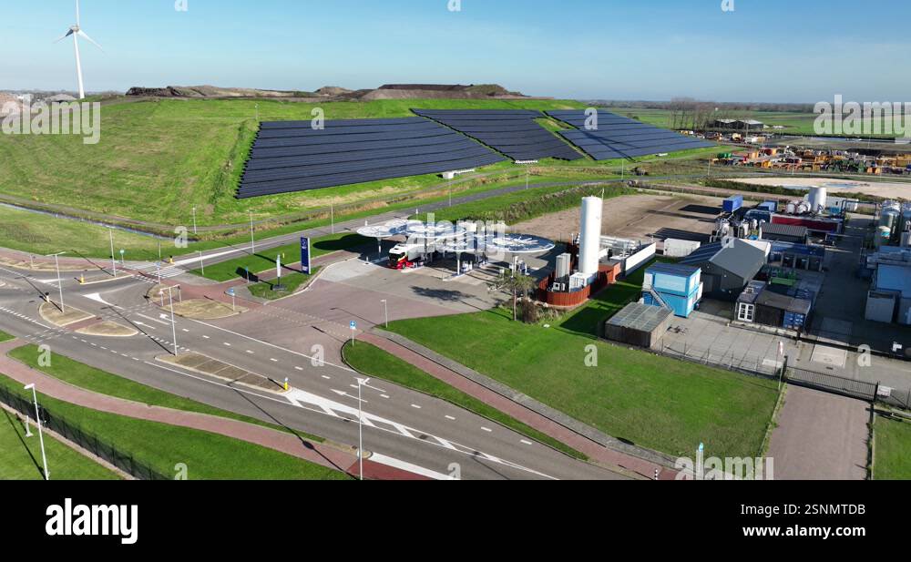 NXT hydrogen fuel station, sustainable mobility in Alkmaar. Refueling ...