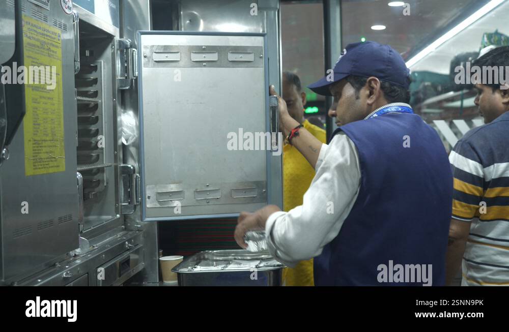 Vande Bharat superfast express train male staff members in irctc ...