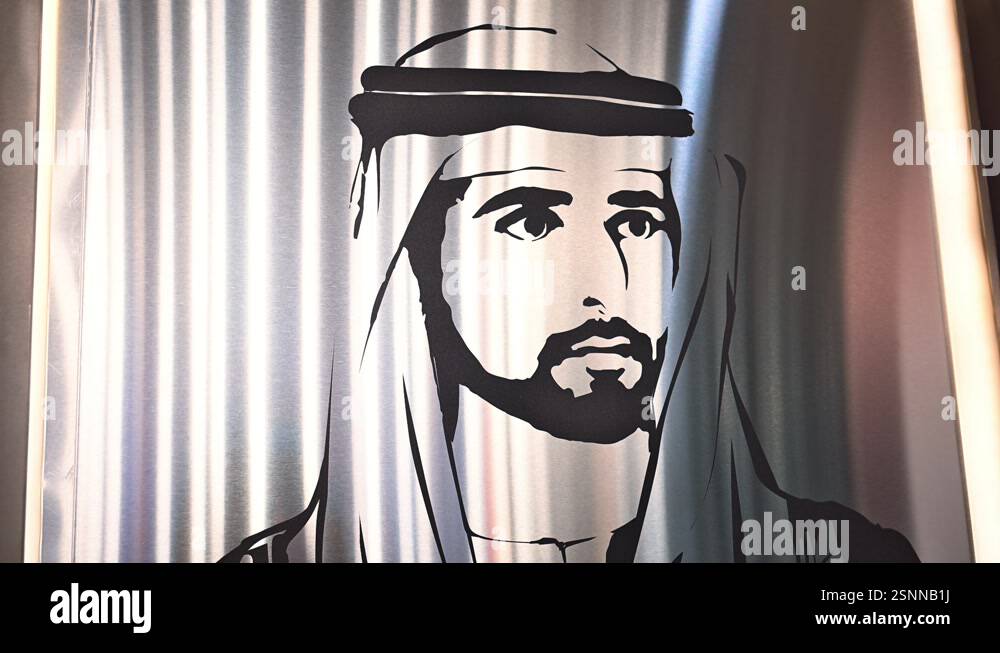 The Engraved Portrait of Sheikh Hamdan bin Mohammed bin Rashid Al ...