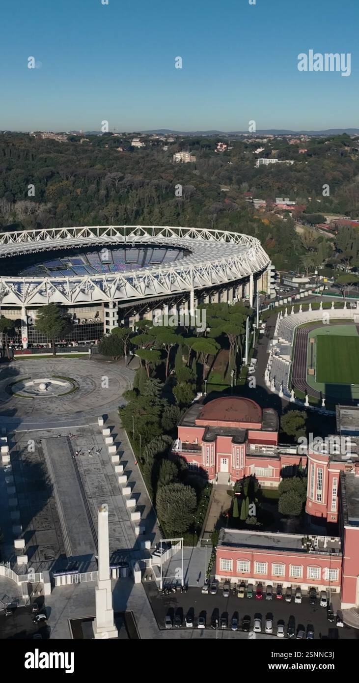 Olympic Stadium and Stadio dei Marmi sports complex in Rome, Italy 18 ...