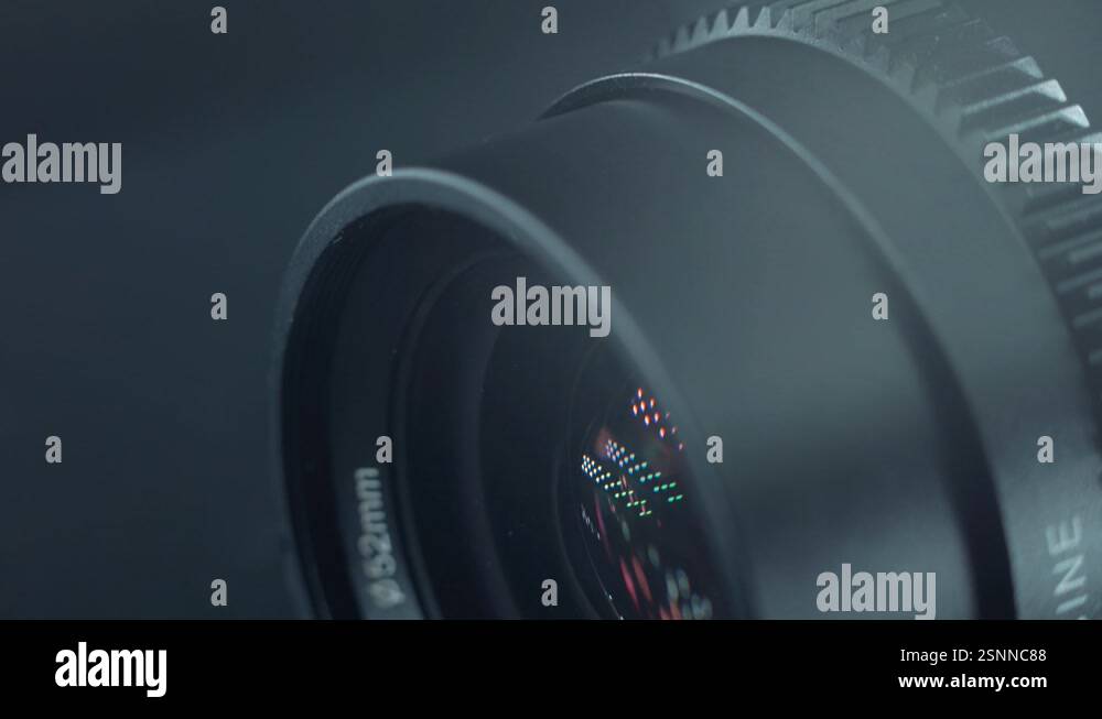Wide aperture camera cine optic flare lens Macro 4K video tilt up ...