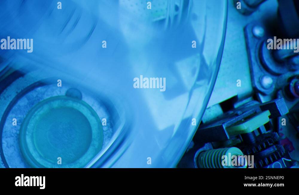 Tape audio music player, VHS studio magnetic tape, vintage retro spool ...