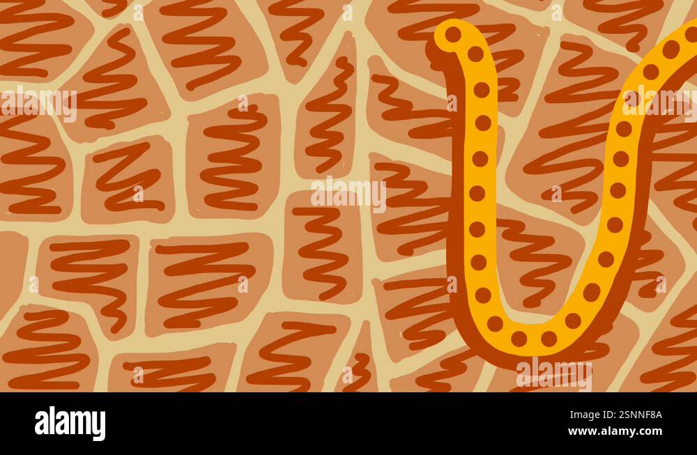 Wiggly hand drawn irregular shapes scribble pattern transition on alpha ...