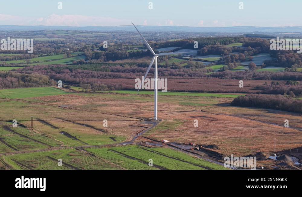 Wind Turbine Spinning - Machine Converting Kinetic Energy Of Wind Into ...